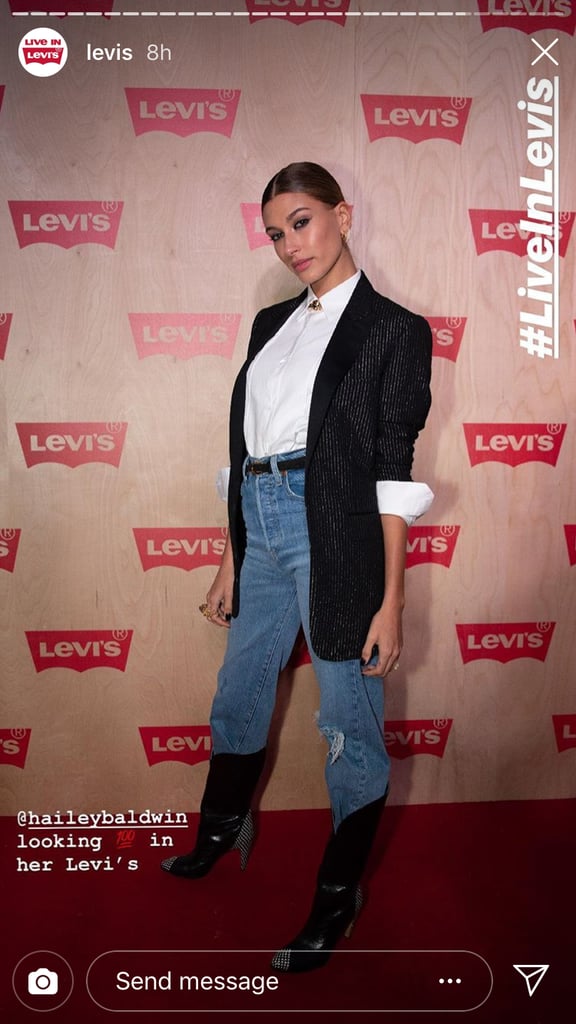 Hailey Baldwin at Levi's Event November 2018 | POPSUGAR Fashion