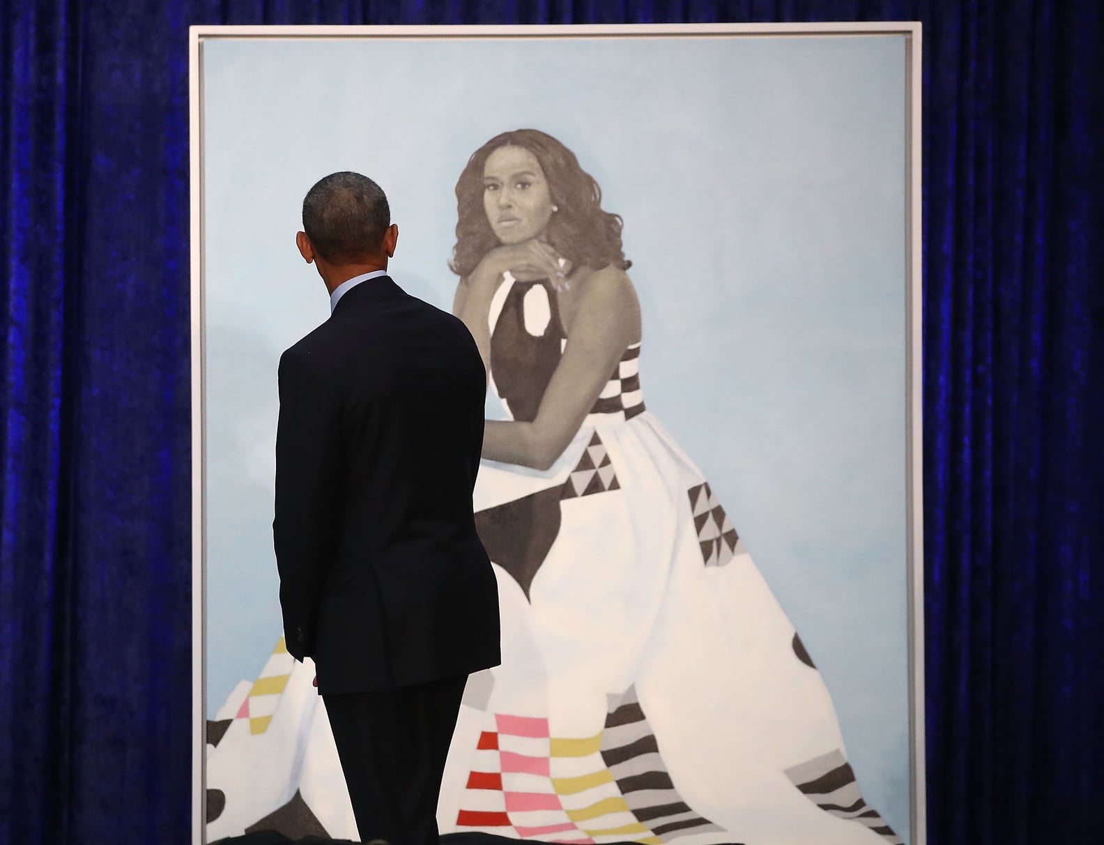 Barack Obama Checking Out Michelle Obama's Portrait | PS Celebrity