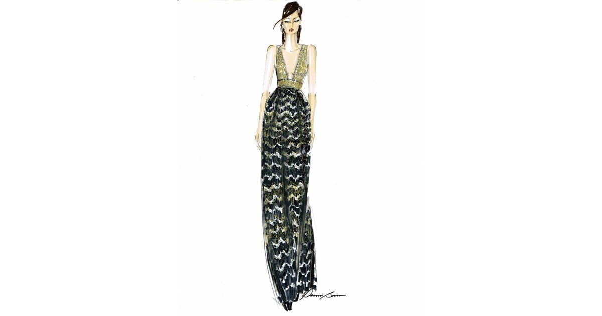 Dennis Basso Designer Sketches From New York Fashion Week Fall 2015 Popsugar Fashion Photo 37