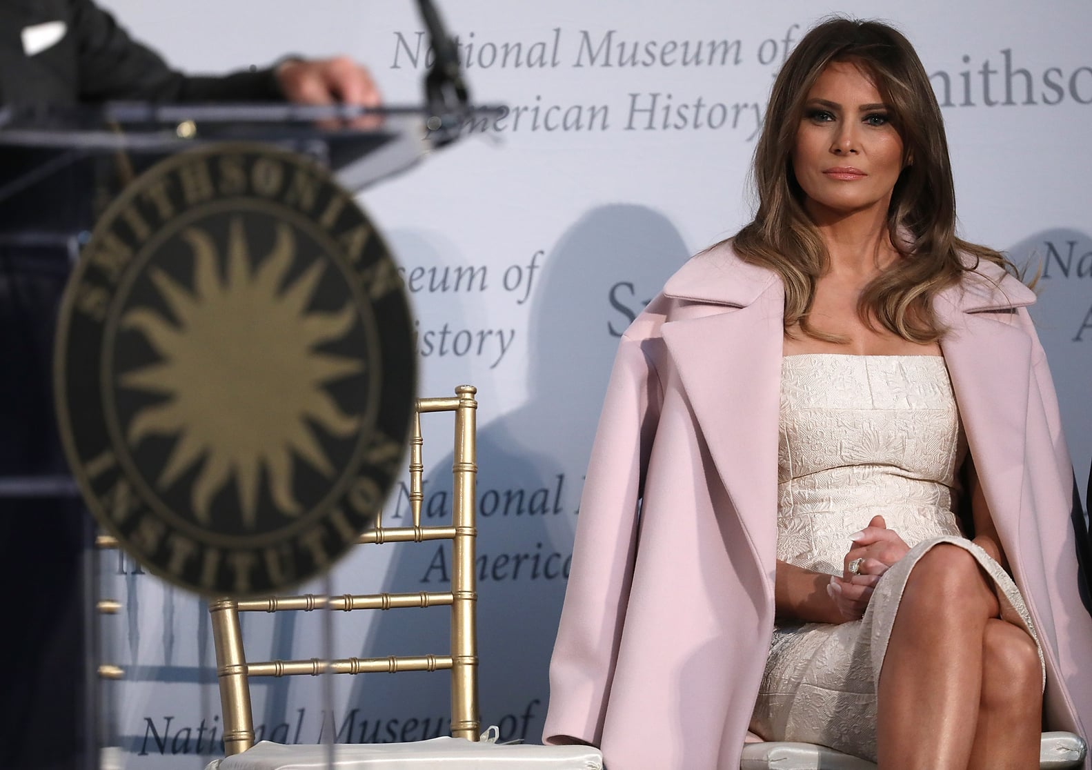 Melania Trump's Inaugural Dress at Smithsonian Museum | POPSUGAR Fashion