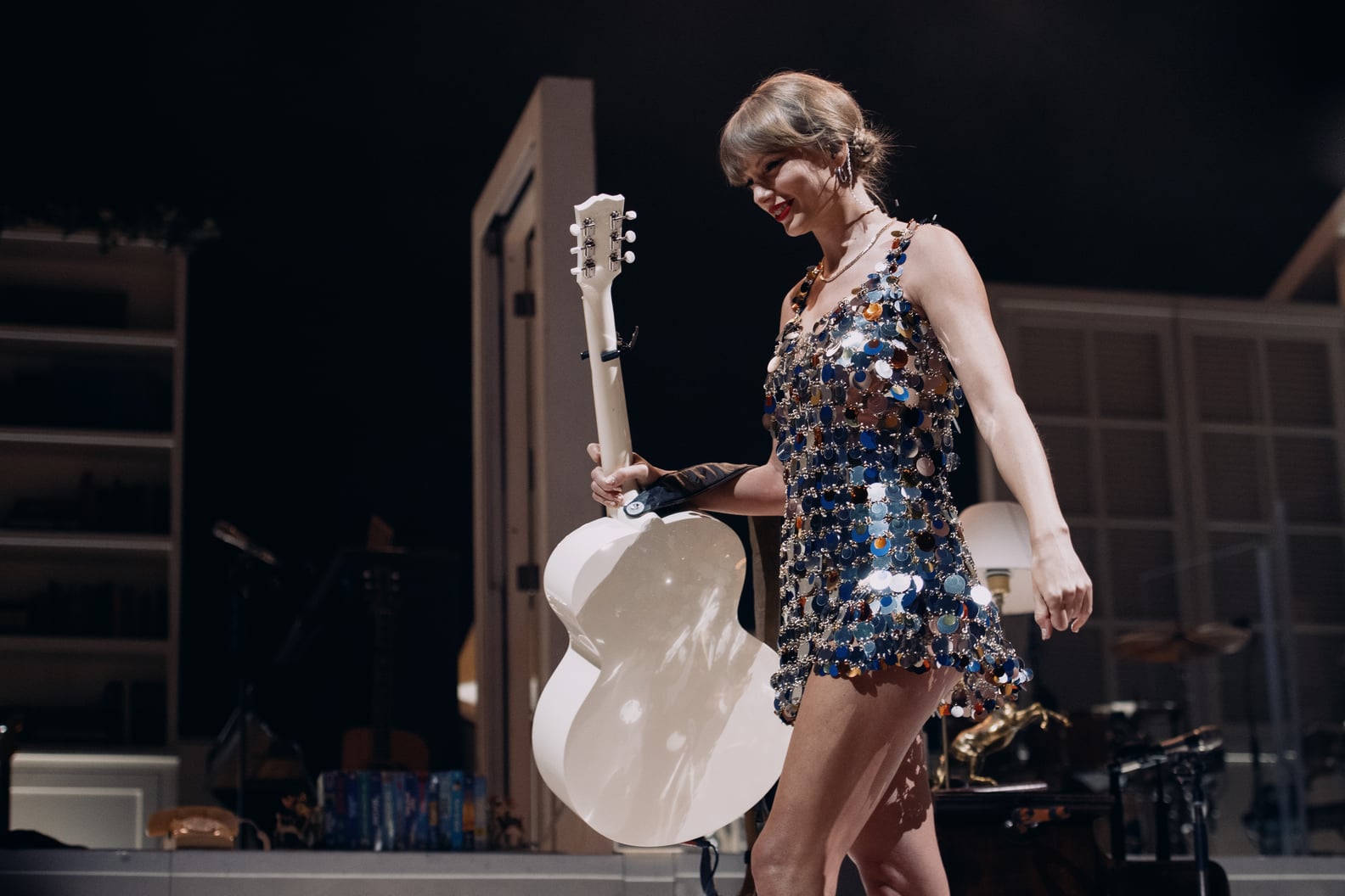 Taylor Swift Surprises Fans in a Mirrorball Minidress | PS Fashion