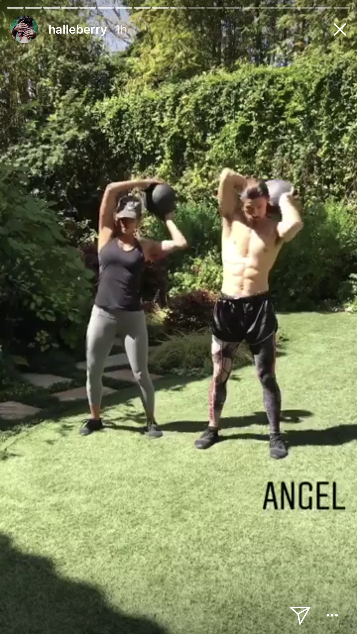 Halle Berry Medicine Ball Workout | POPSUGAR Fitness