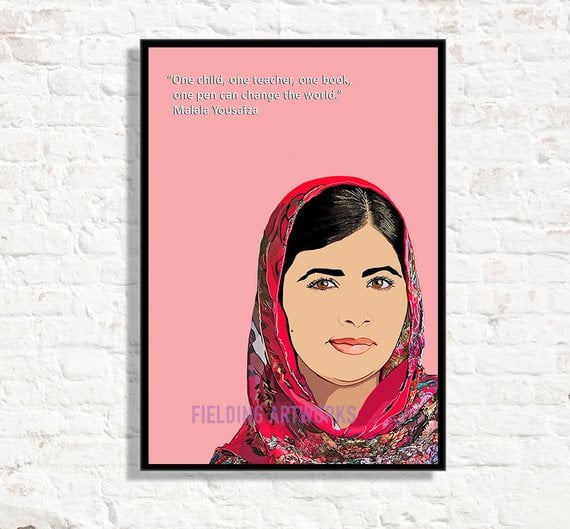 Malala Yousafzai Poster | Famous Women in History Gifts | POPSUGAR Love ...