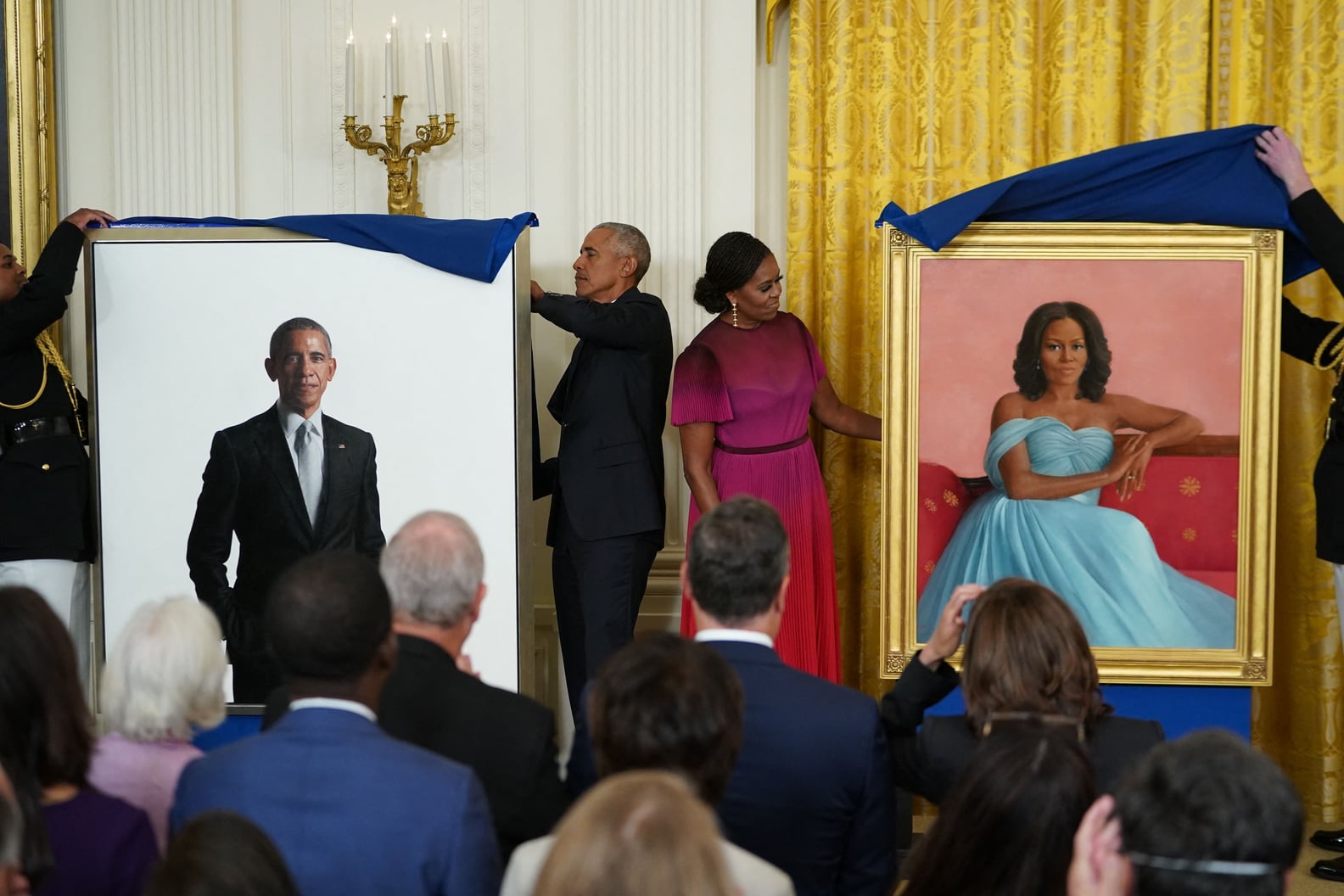 Barack and Michelle Obama's Official White House Portraits | PS Celebrity