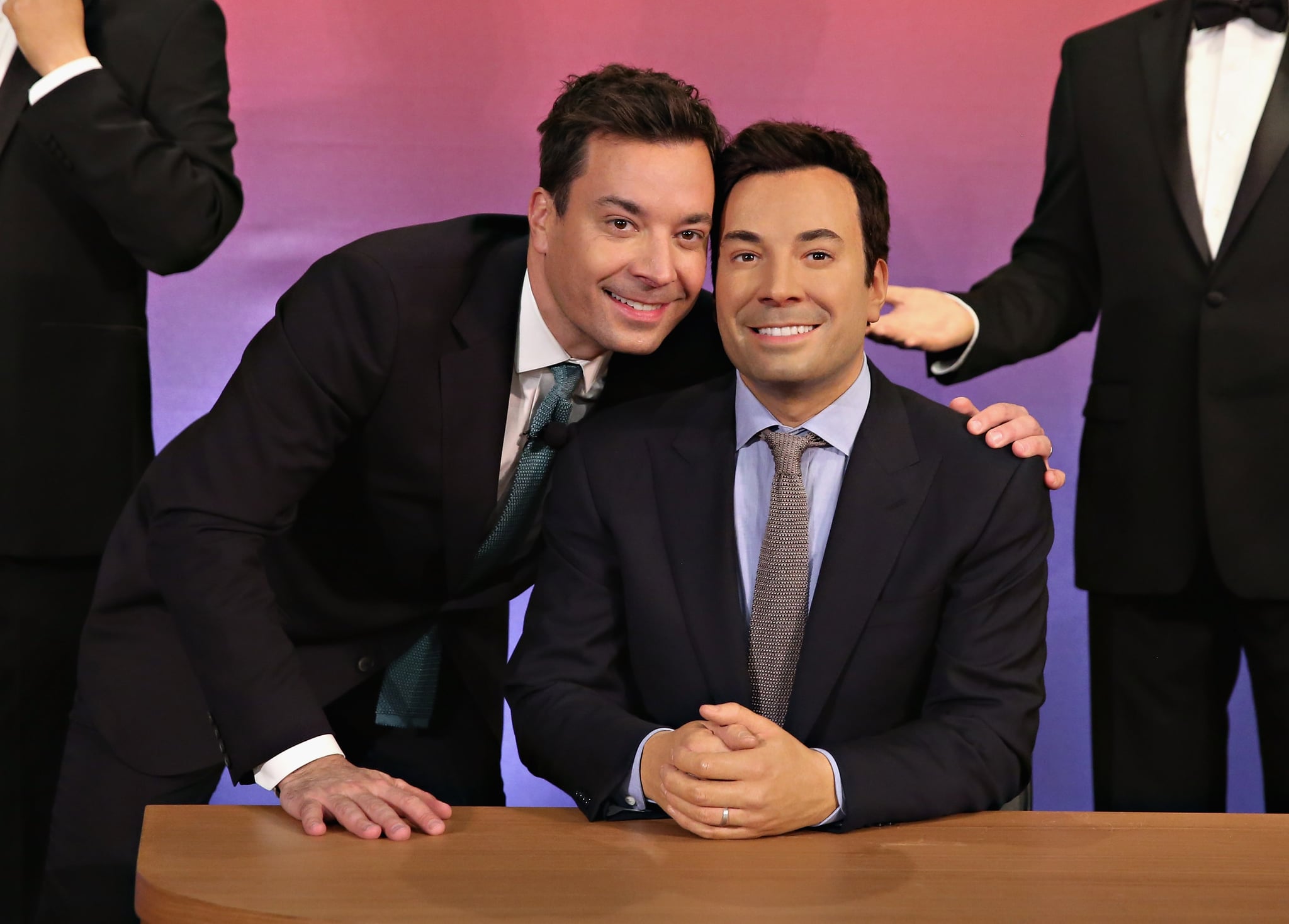 Jimmy Fallon Dances With Wax Figures | POPSUGAR Celebrity