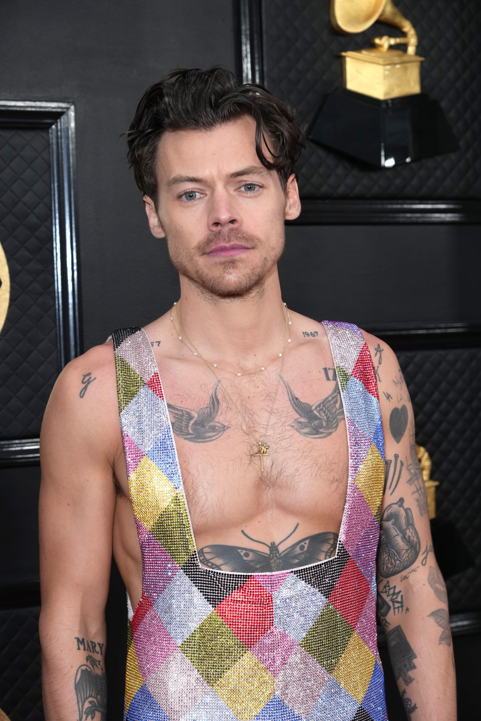 Harry Styles's Egonlab Crystal Jumpsuit at Grammys 2023 | PS Fashion