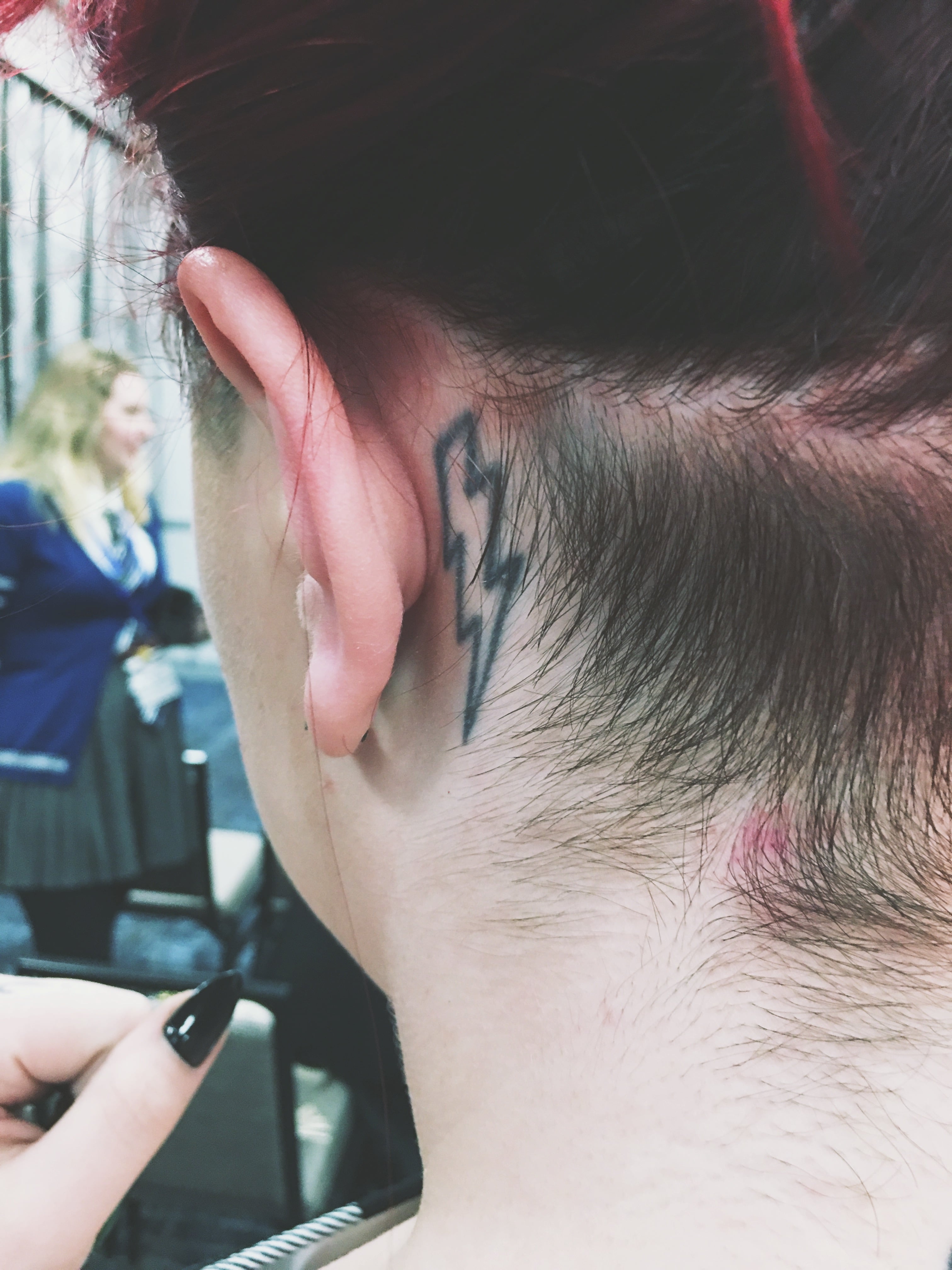 Harry Potter Lightning Bolt Tattoo Ear