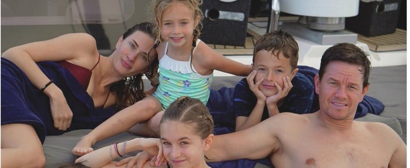 mark wahlberg family christmas card