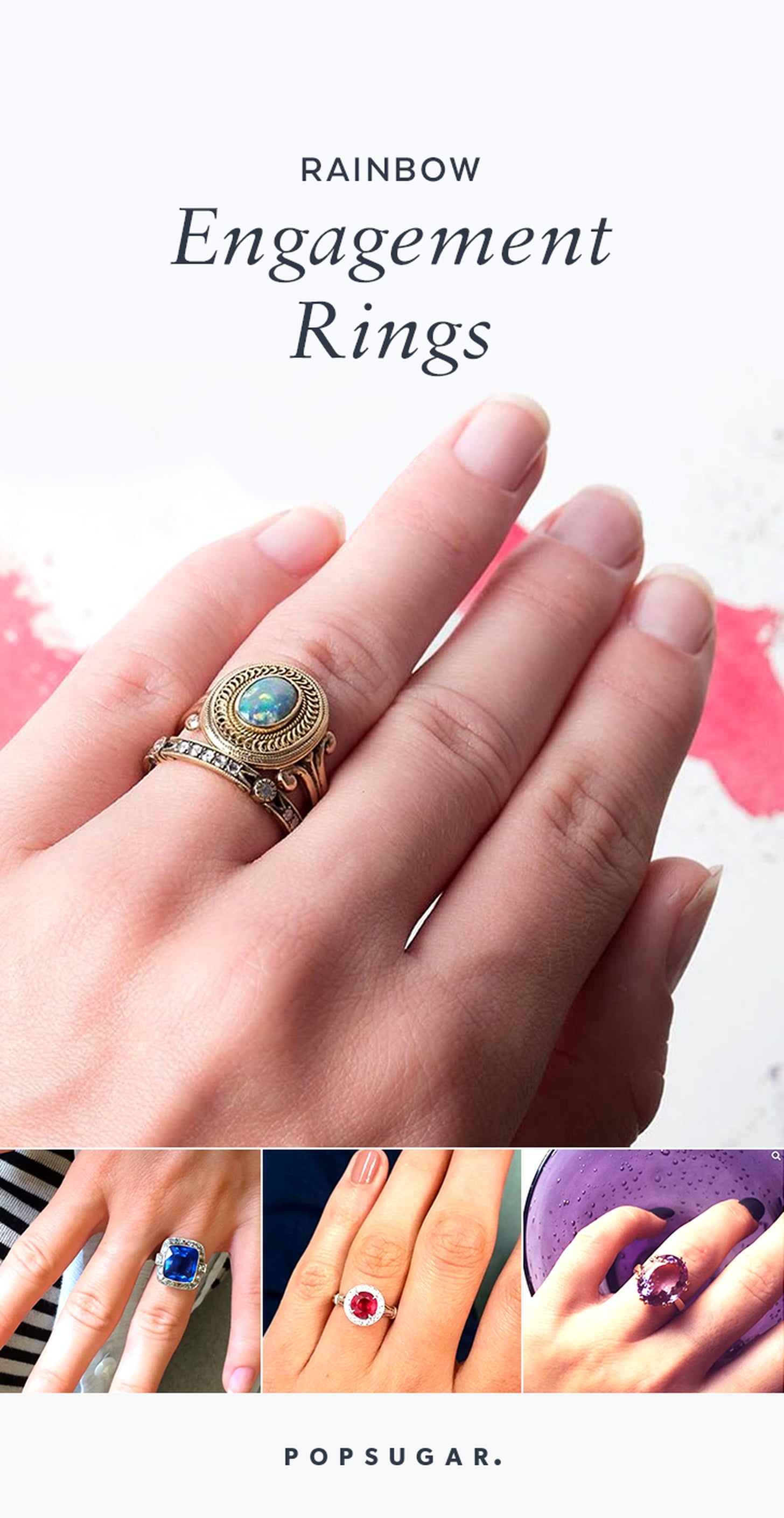 Colorful Engagement RIngs | PS Love