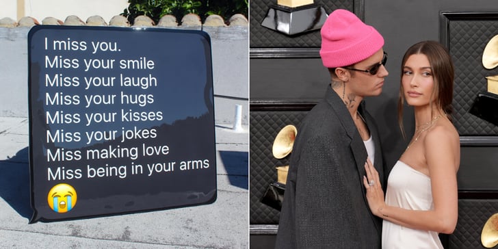 Justin Bieber Commissions Art Using Hailey Bieber's Texts | POPSUGAR ...