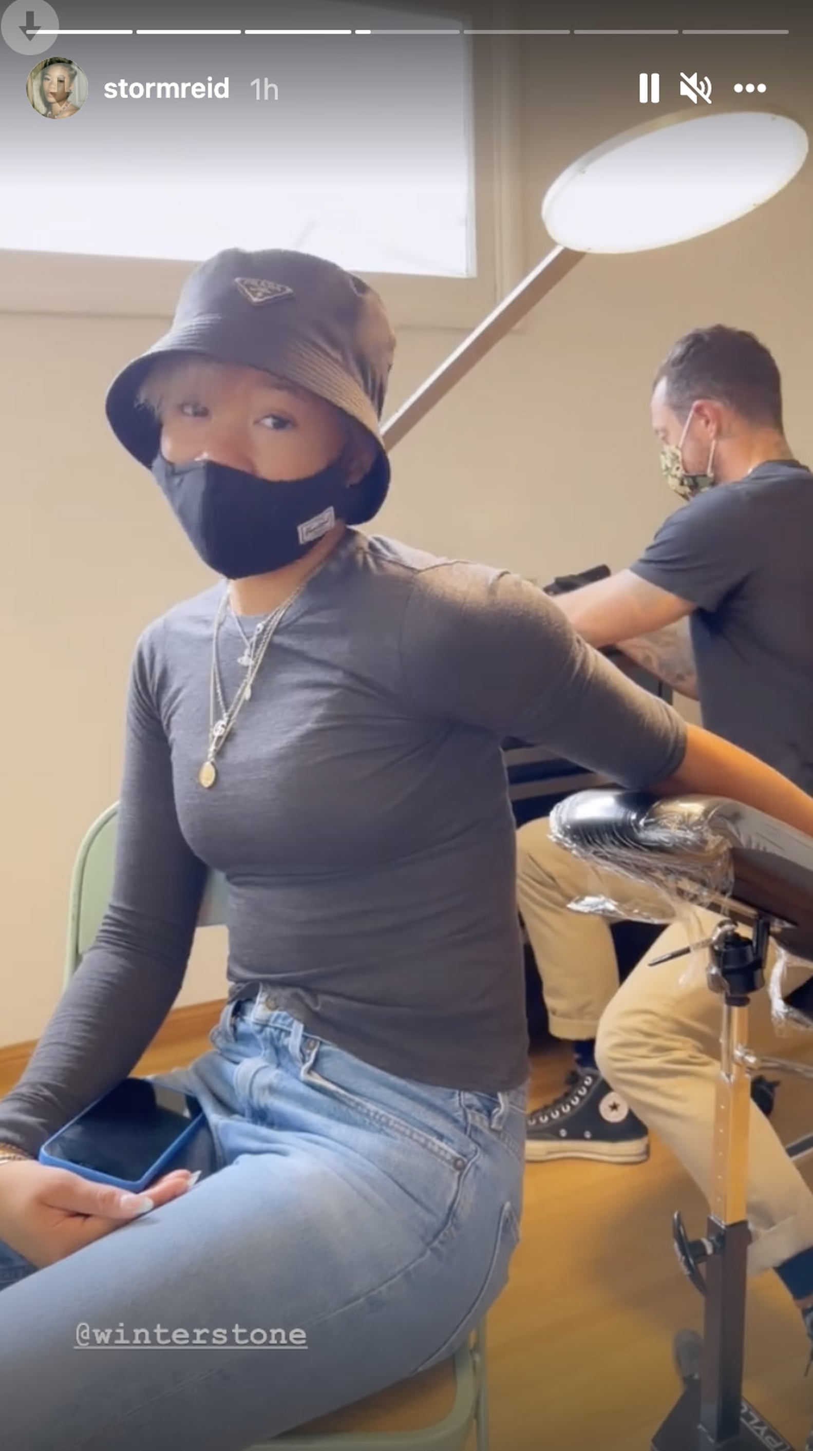 Storm Reid and Her Brother Got Matching Moon Tattoos | PS Beauty