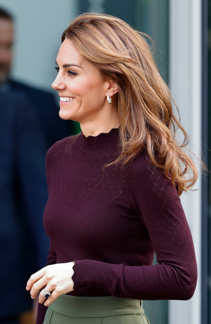 Kate Middleton's Long Curtain Bangs, 2019 | Kate Middleton Best Hair ...