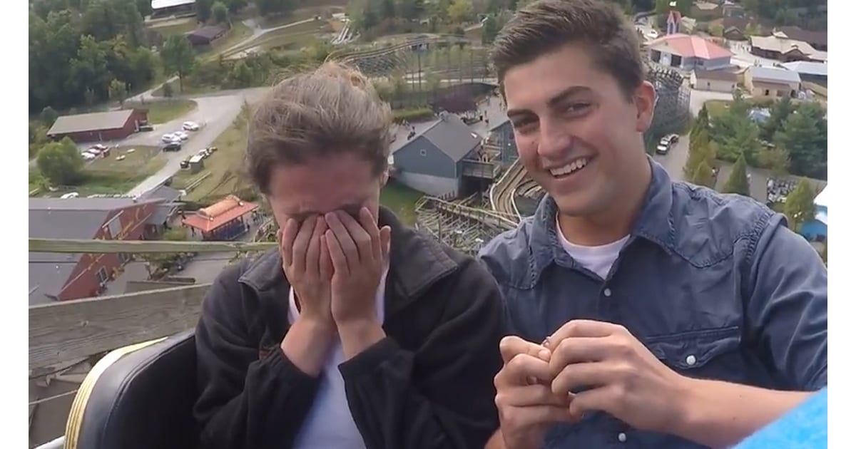 Man Proposes To Girlfriend On Roller Coaster Popsugar Love And Sex