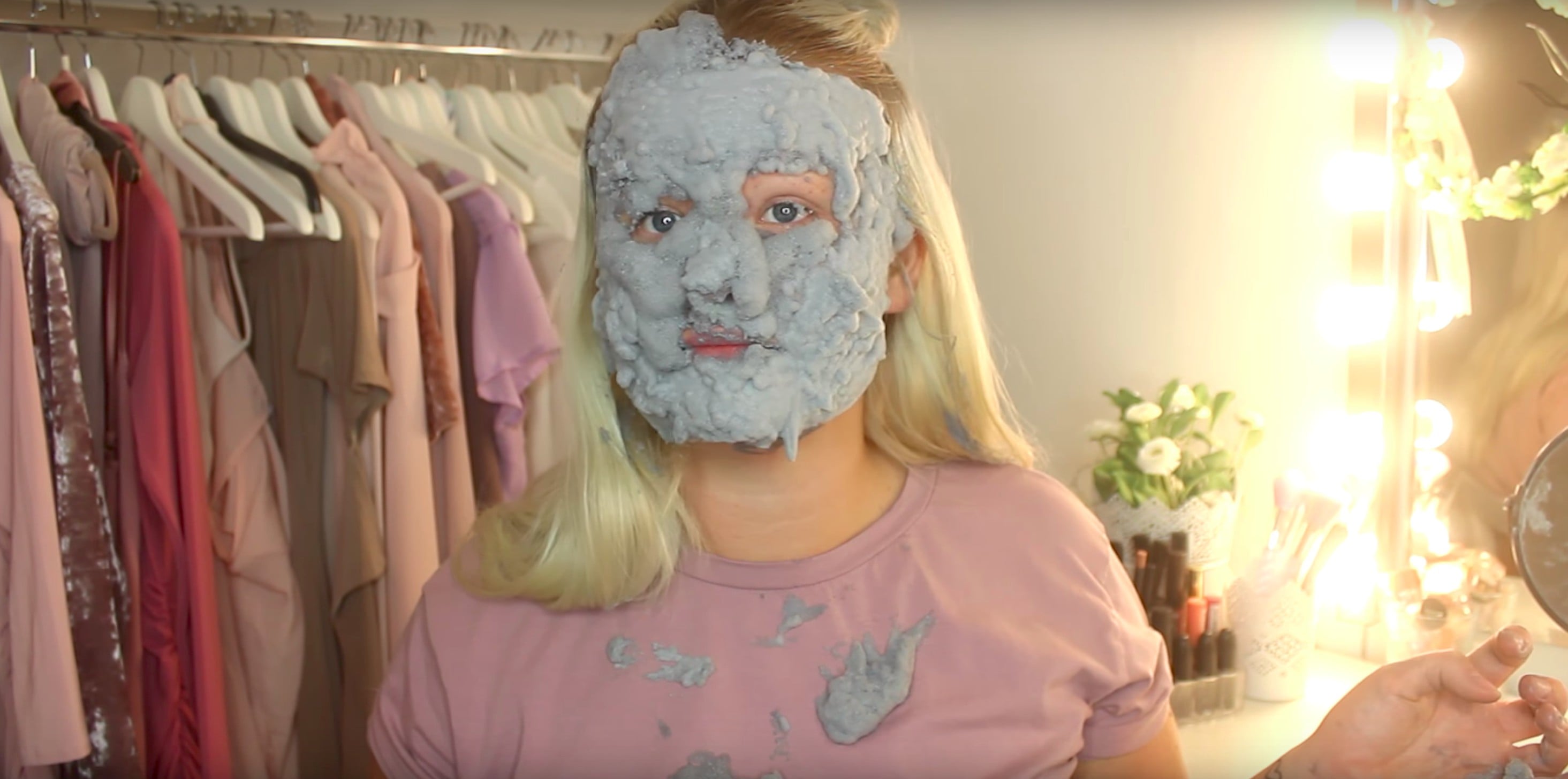 100 Layers of Bubble Mask Video | POPSUGAR Beauty