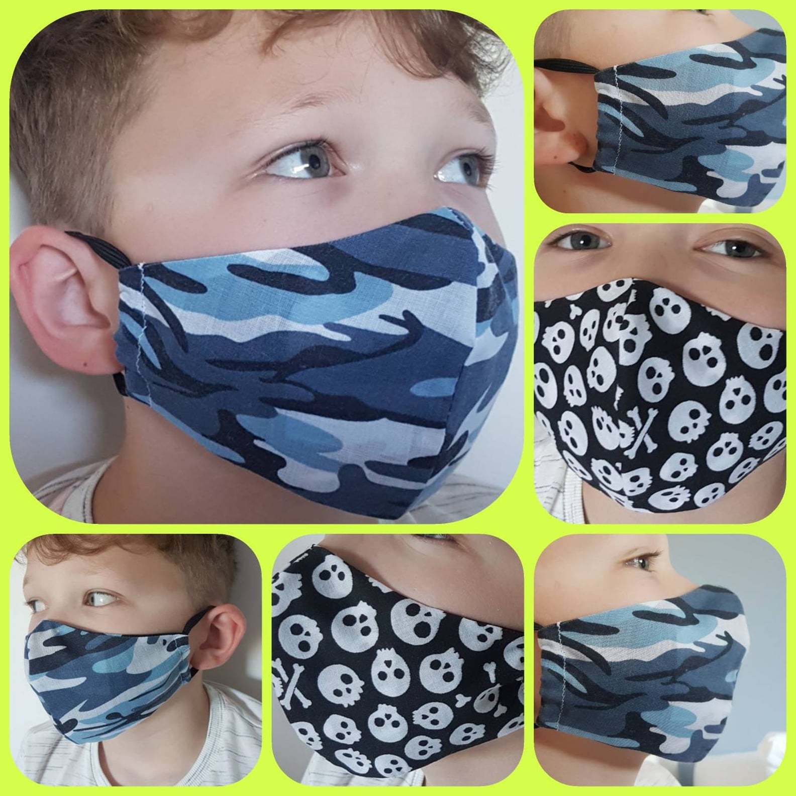 Kids' Face Masks With Nose Wires | PS Family