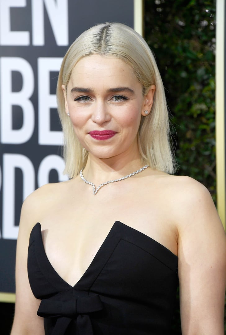 Emilia Clarke Celebrity Hair At The 2018 Golden Globes Popsugar Beauty Uk