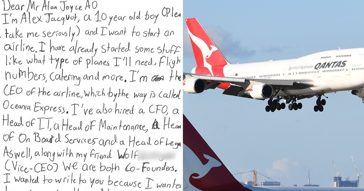 10-Year-Old Sends Letter to Qantas Airways CEO | PS Family