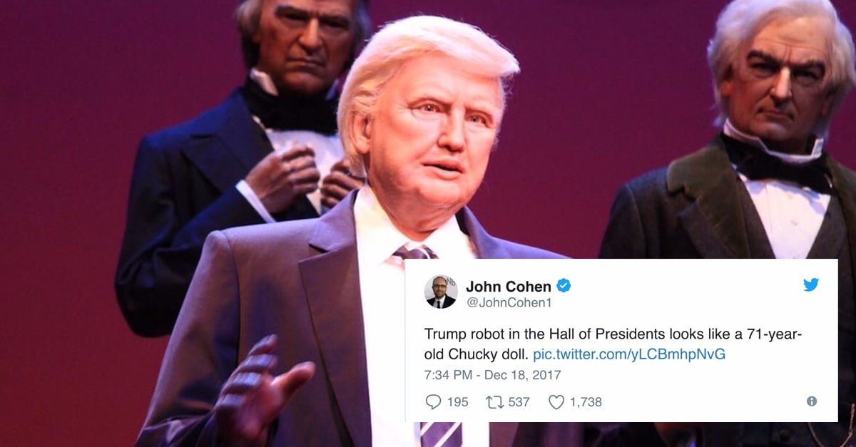 Donald Trump Robot at Disney Reactions December 2017 | PS News