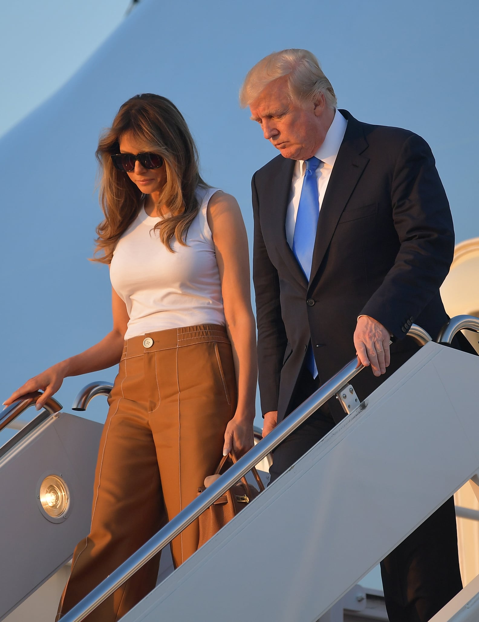 Melania Trump Bally Pants at the White House | PS Fashion