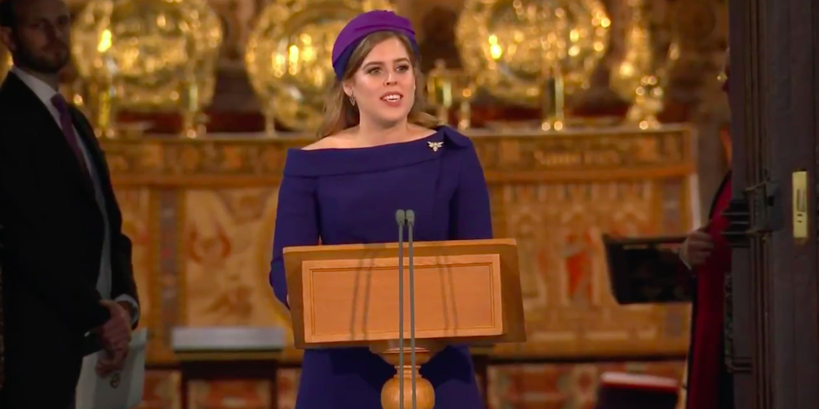 Princess Beatrice Reading at Princess Eugenie Wedding Video | PS Celebrity