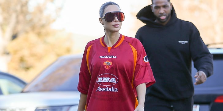 Kim Kardashian's Roma Shirt Soccer Jersey Spikes on Search | POPSUGAR ...