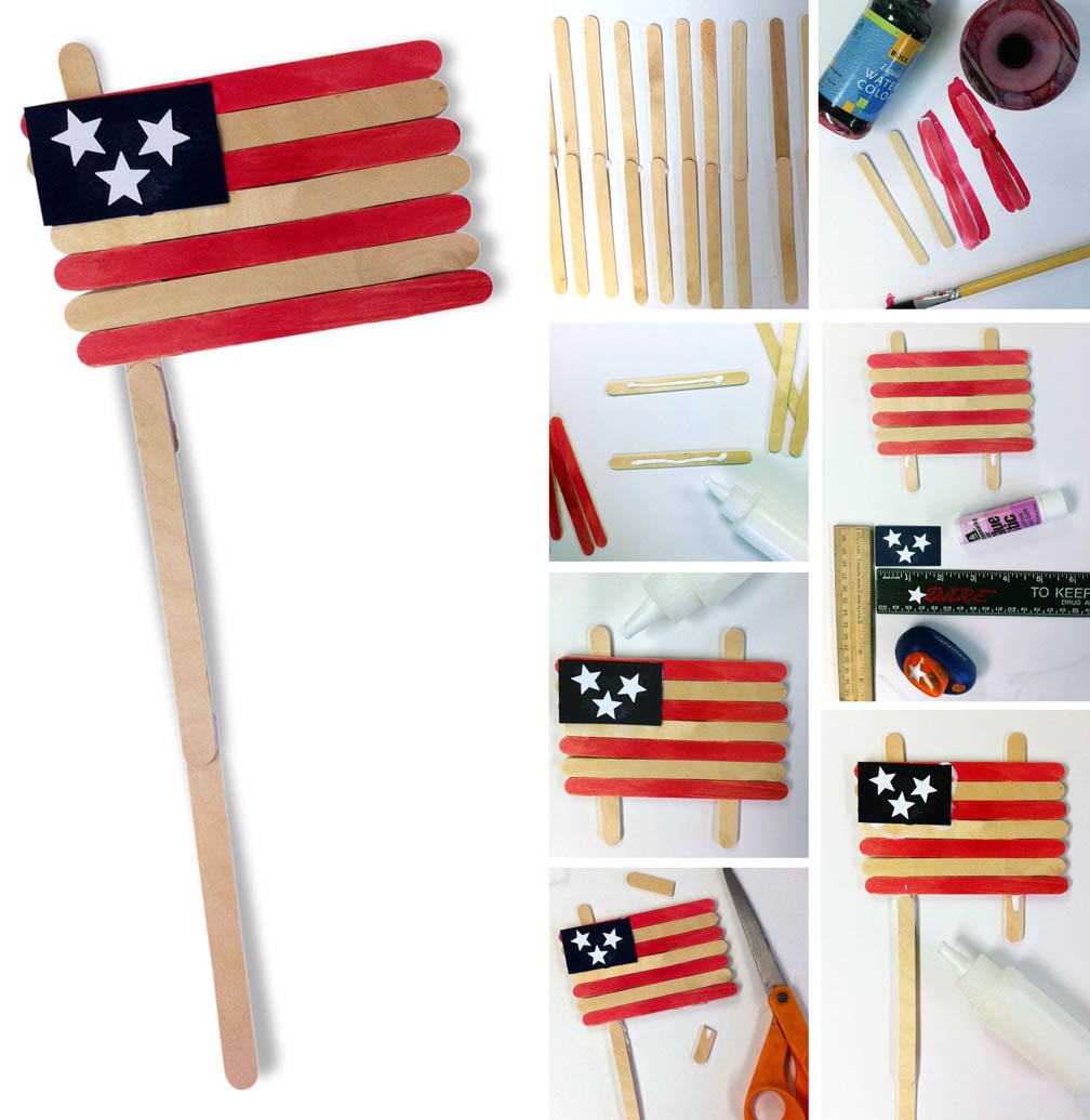 Popsicle Stick Flag | 250 Easy, Fun Ways to Get Crafty With Your Kids ...