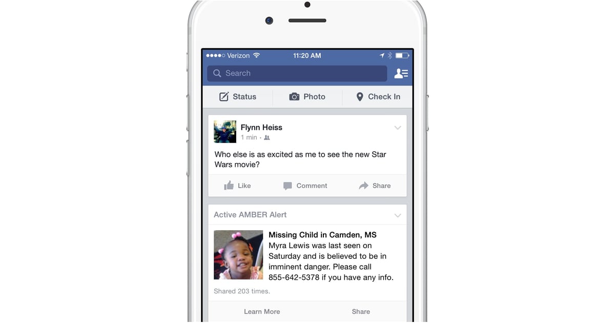 Amber Alerts on Facebook | POPSUGAR Tech