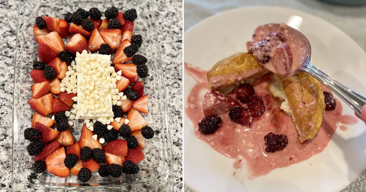 Dessert Version of Baked Feta Pasta With Fruit and Chocolate | PS Food