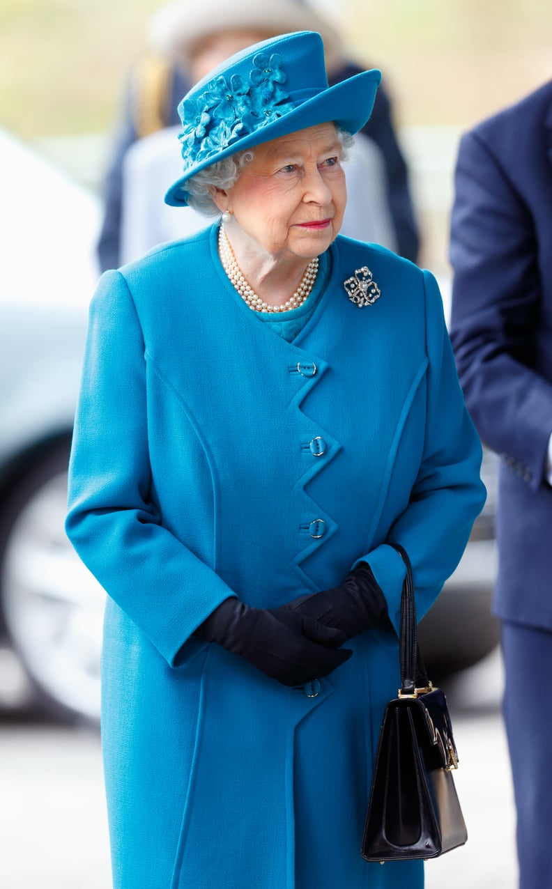 Queen Elizabeth Wearing a Blue Coat and Hat | PS Fashion