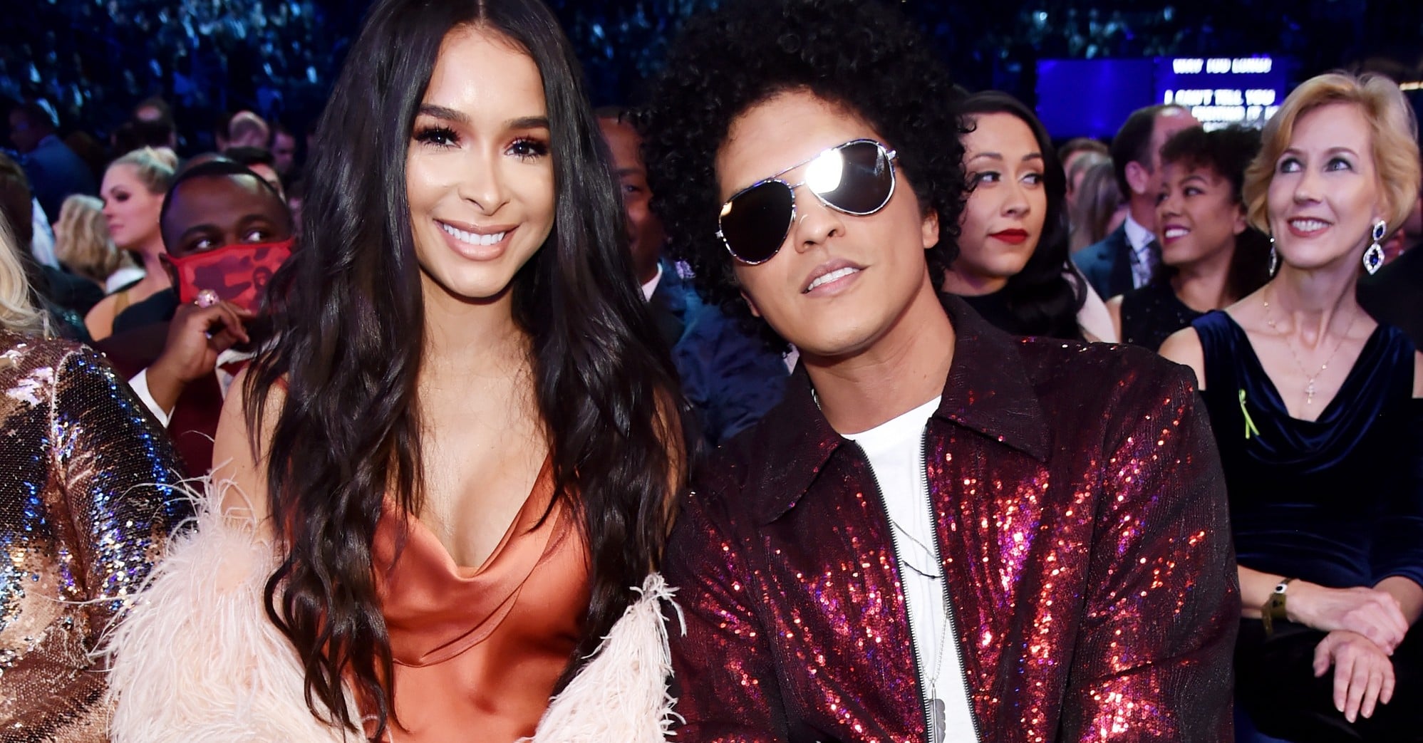 Bruno Mars and Jessica Caban at the 2018 Grammys | PS Celebrity