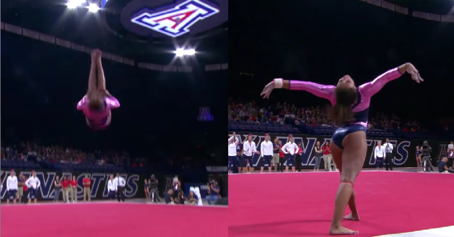 Collegiate Gymnastics Floor Routine to Beyoncé and Drake | POPSUGAR Fitness