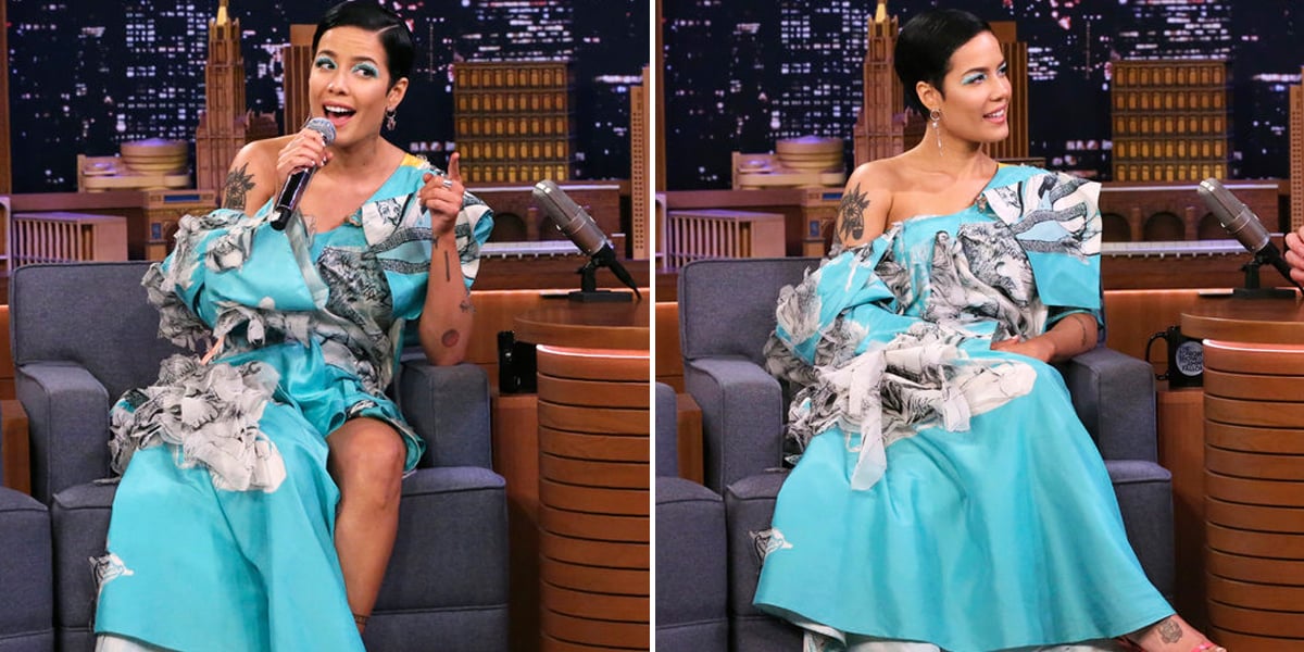 Halsey Wore an Overlapping Maxi Dress on The Tonight Show | PS Fashion