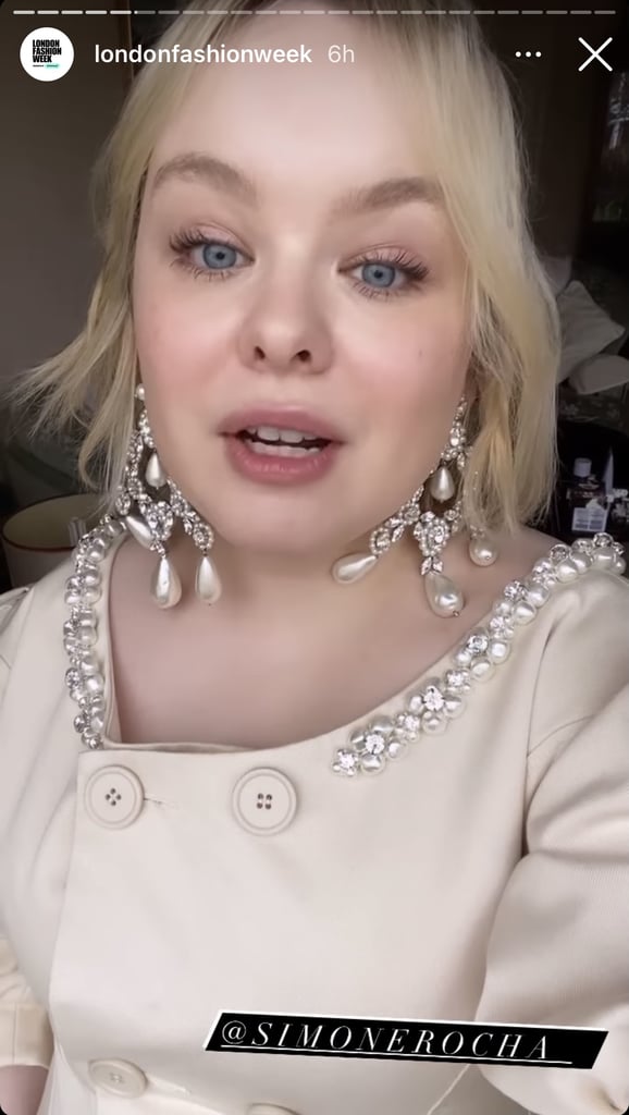 Nicola Coughlan's Simone Rocha Pearl Coat at Fashion Week | POPSUGAR ...