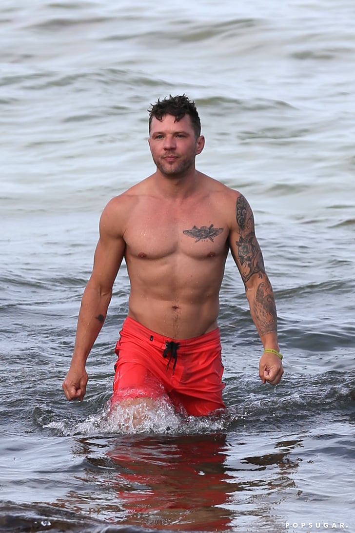 Ryan Phillippe Shirtless On The Beach In Miami July 2018 Popsugar
