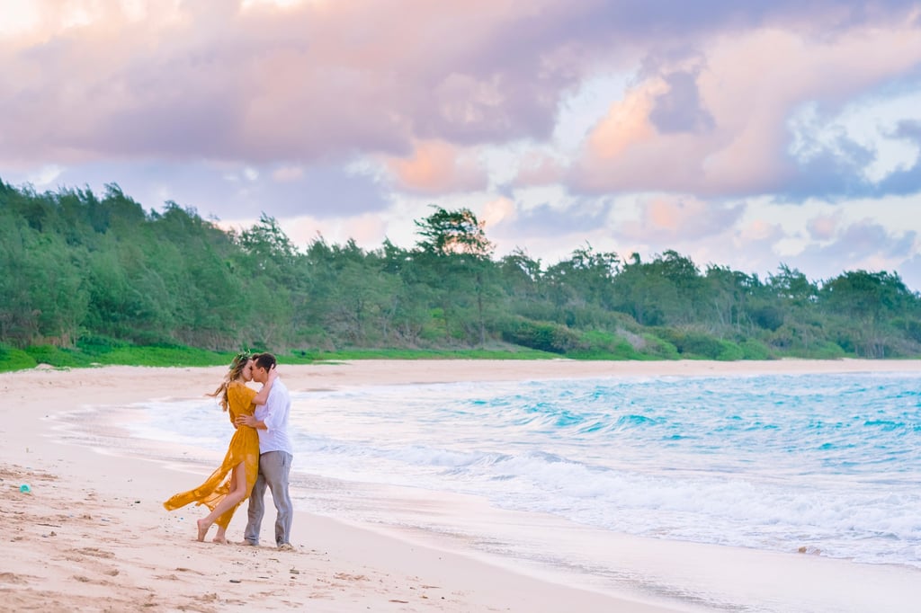 Hawaii Beach Engagement Shoot Popsugar Love And Sex