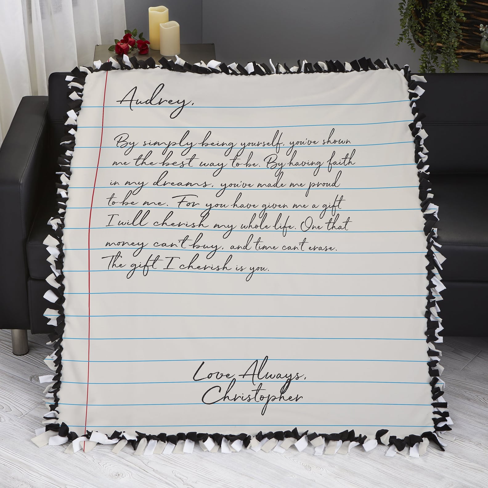 Buy a Personalized Love-Letter Blanket For Valentine's Day | PS Love