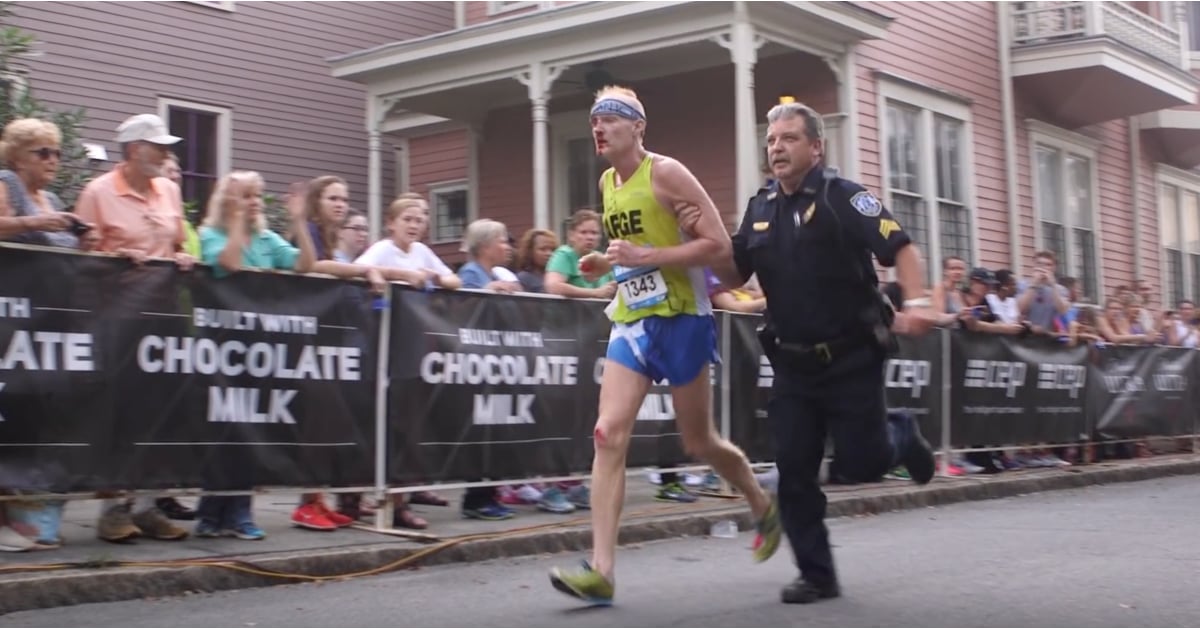 Police Officer Helps Man Finish Half-Marathon | POPSUGAR Fitness