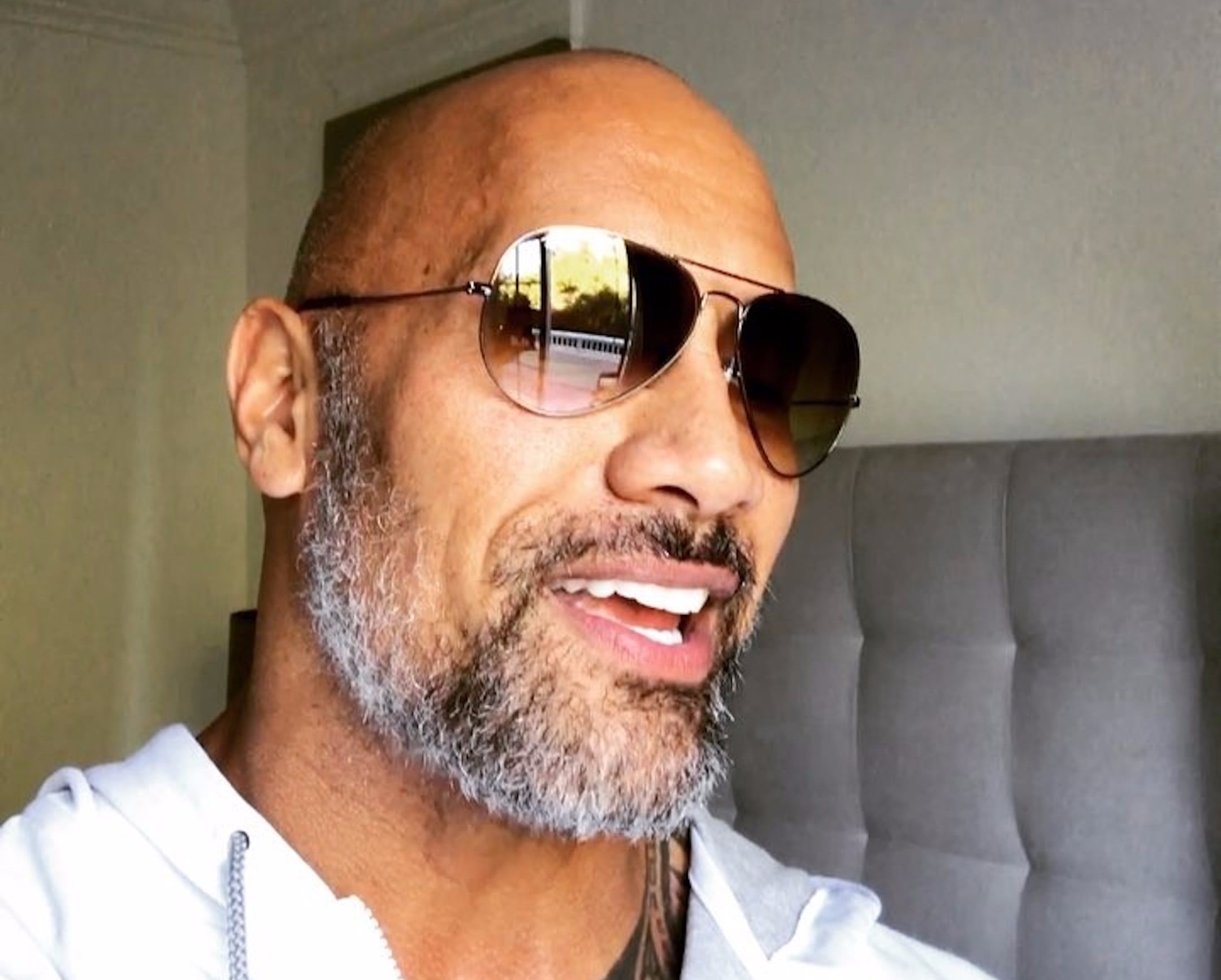 dwayne johnson with beard
