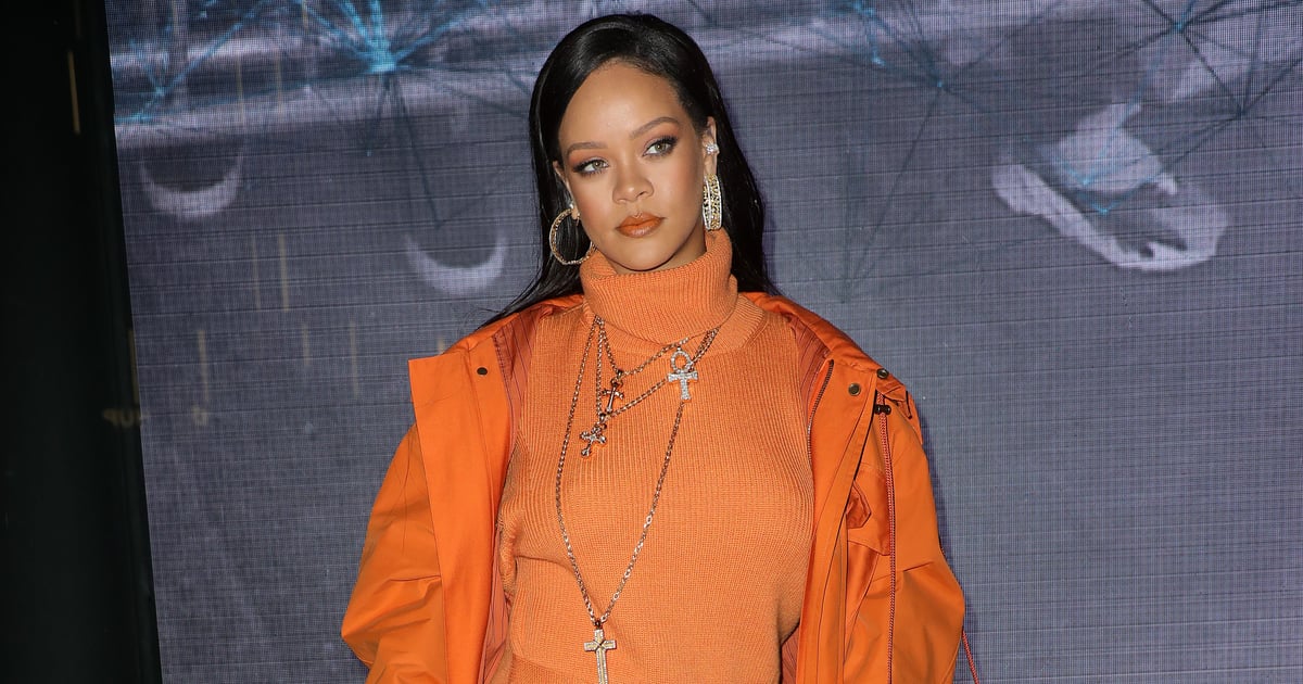 Rihanna's Orange Outfit at Fenty Event During Fashion Week | POPSUGAR ...