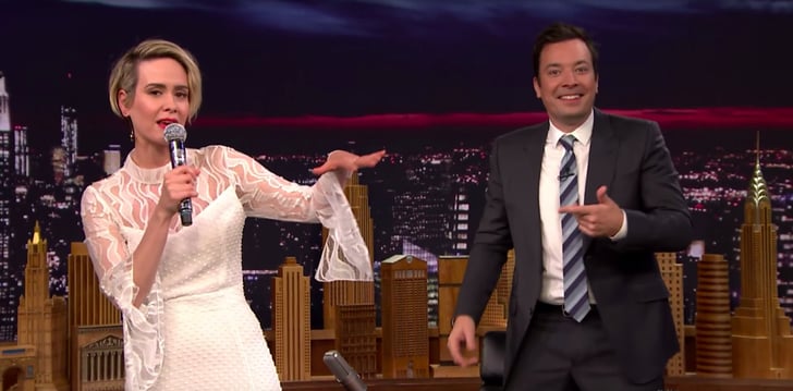 Sarah Paulson Raps on Fallon Video October 2016 | POPSUGAR Celebrity