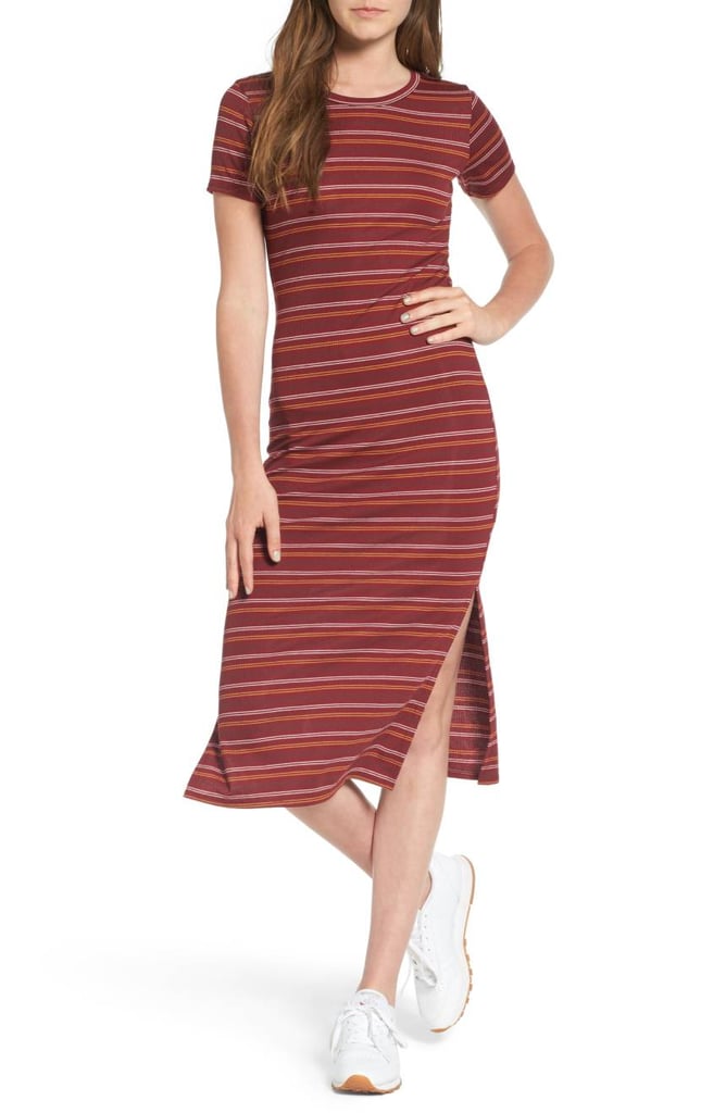 Dee Elly Stripe Midi T Shirt Dress Cheap Fall Dresses Popsugar