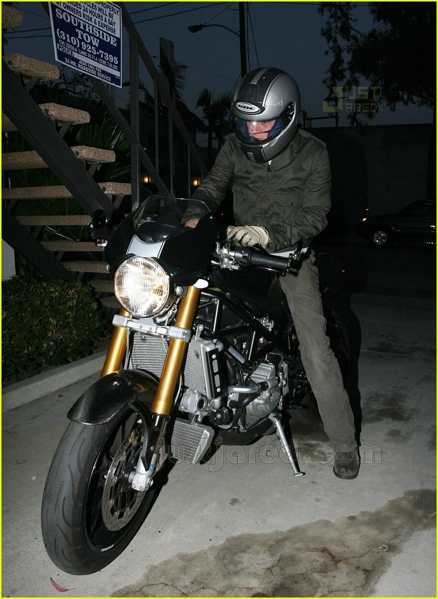 Photos Of Brad Pitt On His Motorcycle In La Popsugar Jennifer Aniston