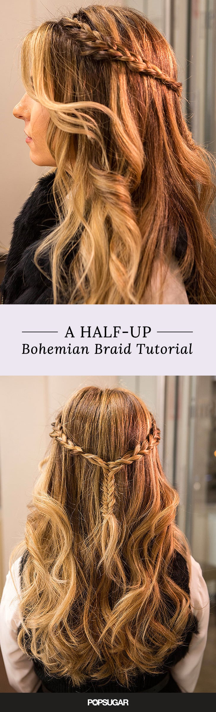 Braided Half-Up Hairstyle | POPSUGAR Beauty