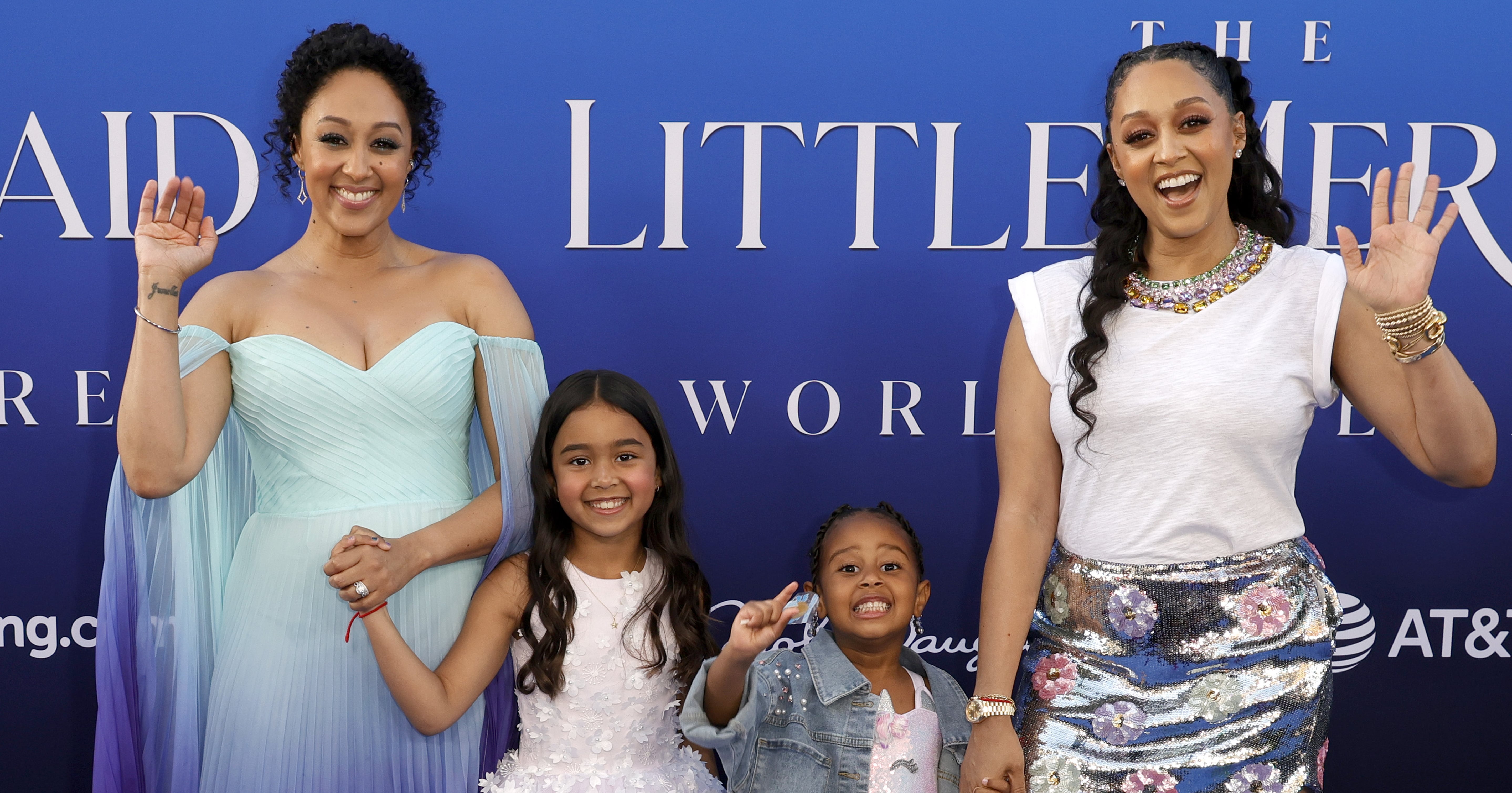 Tia, Tamera Mowry Bring Daughters to Little Mermaid Premiere | PS Celebrity