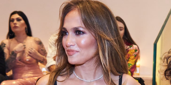 J Lo's Pink and Black Velvet Gucci Dress on New Year's Eve | POPSUGAR ...