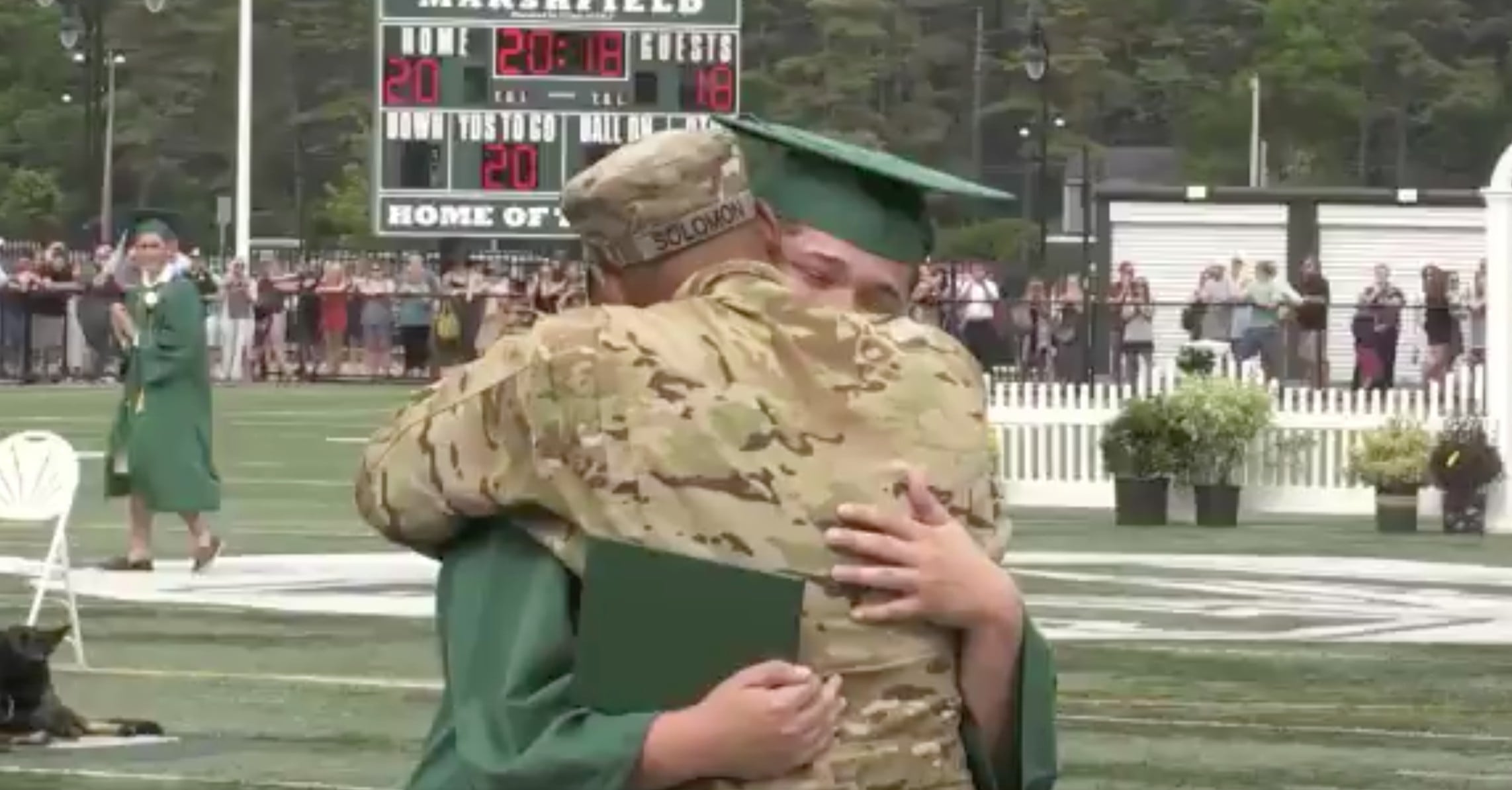 Military Dad Surprises Son at High School Graduation | PS Family