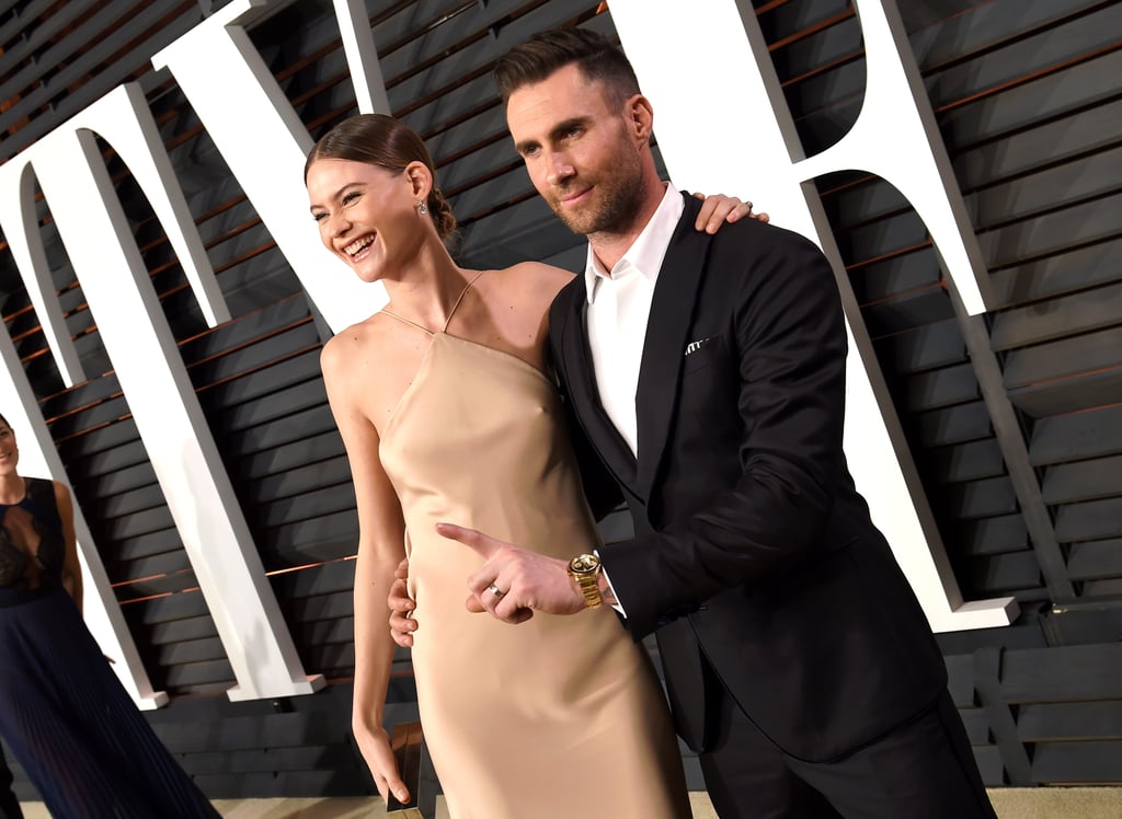Behati Prinsloo And Adam Levine Celebrities At The Vanity Fair Oscars