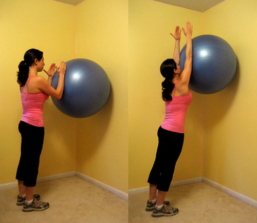 Get on the Ball: Shoulder Wall Roll | POPSUGAR Fitness