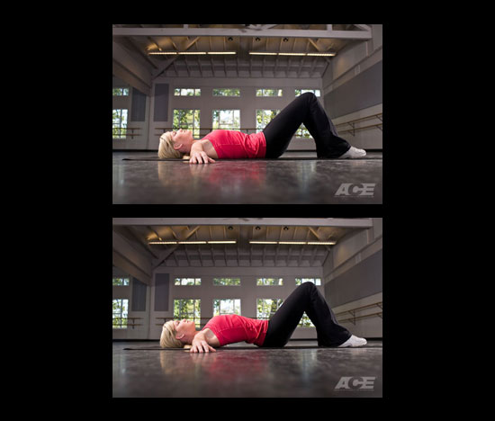 Supine Pelvic Tilt | Morning Core Workout | POPSUGAR Fitness